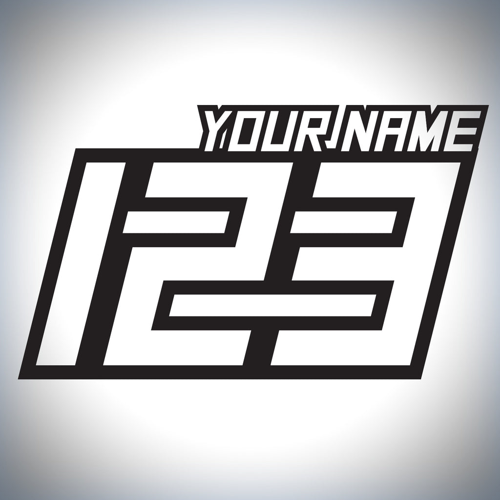 3 x Custom Race Numbers With Name - Hollow Style - Up to 150mm – Vinyl ...