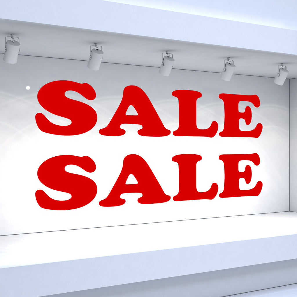 2 x SALE Window Decals - Rounded Style – Vinyl Sticker Shack