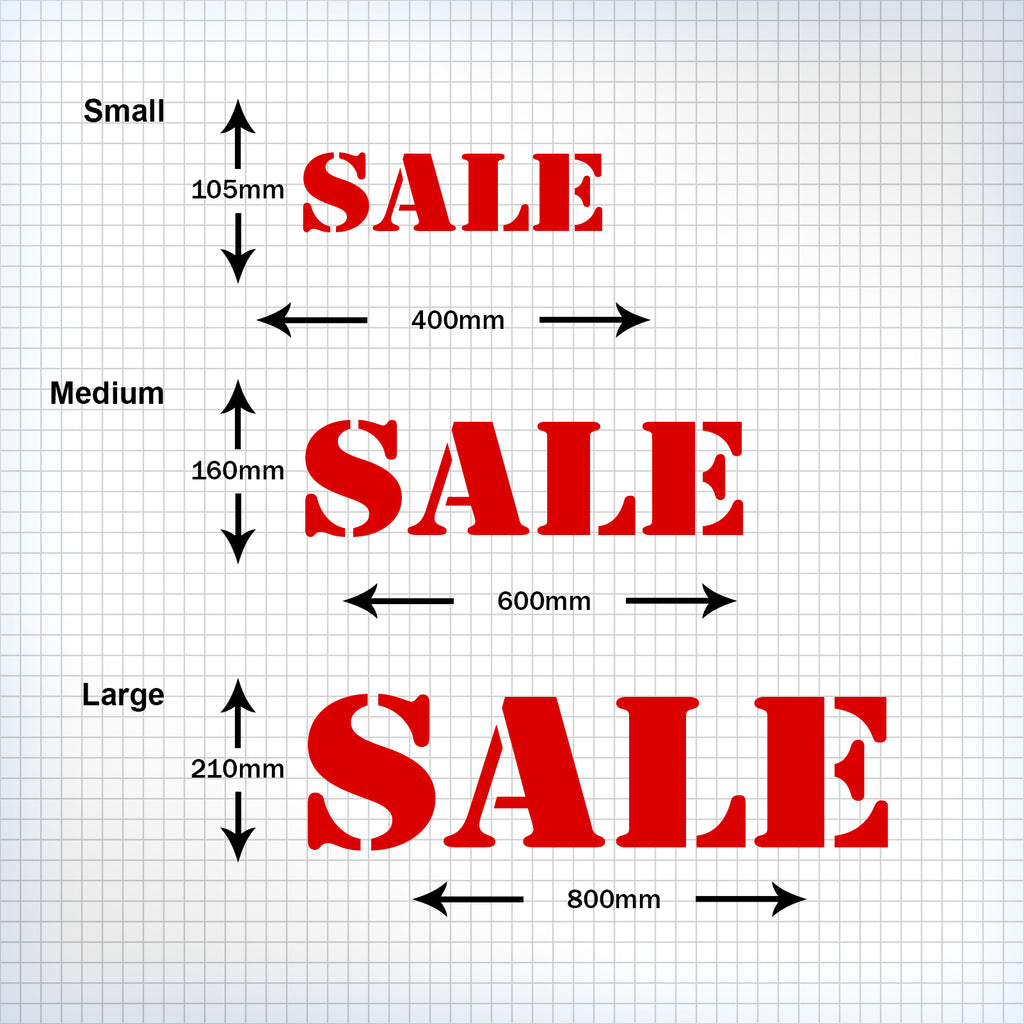 2 x SALE Window Decals - Stencil Style – Vinyl Sticker Shack