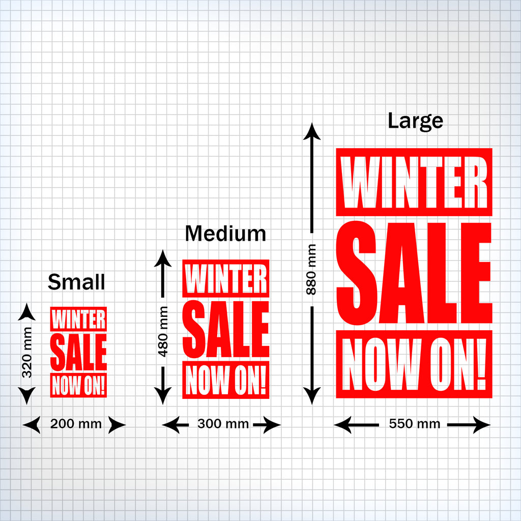 2 x WINTER SALE NOW ON! Retail Window Decals – Vinyl Sticker Shack